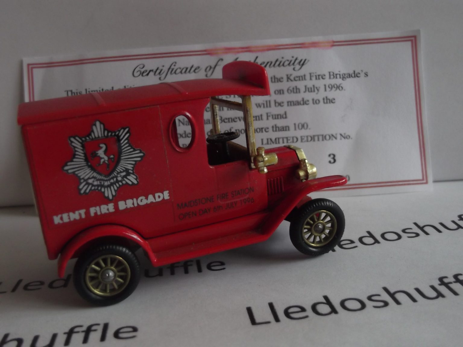 LP006, Code 3, Model T Ford Van, Kent Fire Brigade, Maidstone Fire ...