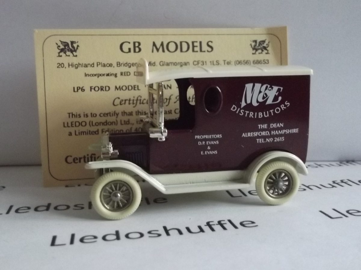 LP006, Code 3, Model T Ford Van, M & E Distributors, Alresford ...