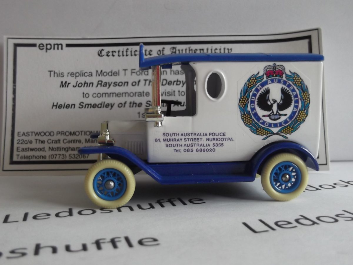 LP006, Code 3, Model T Ford Van, South Australia Police – Lledoshuffle