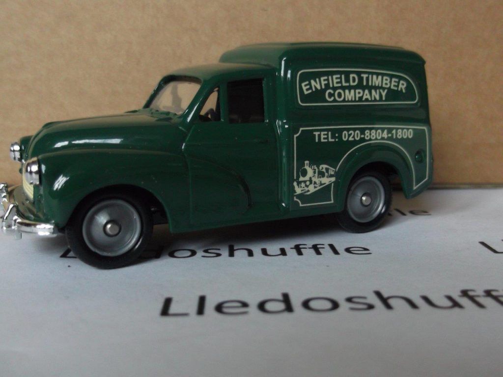 PV127, Code 3, Morris Minor Van, Enfield Timber Company – Lledo Models