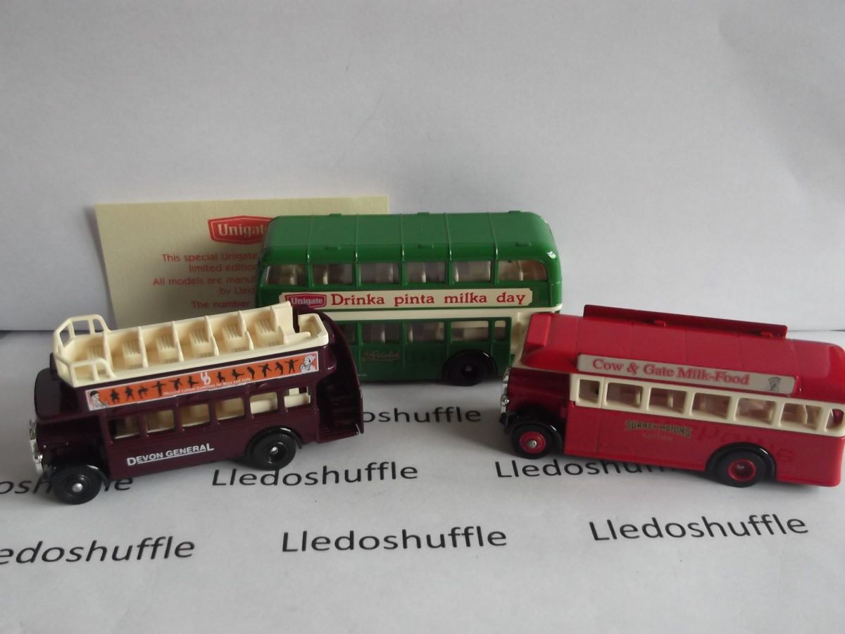 Unigate 1995, 3 piece Bus Set, UNI1995 – Lledo Models