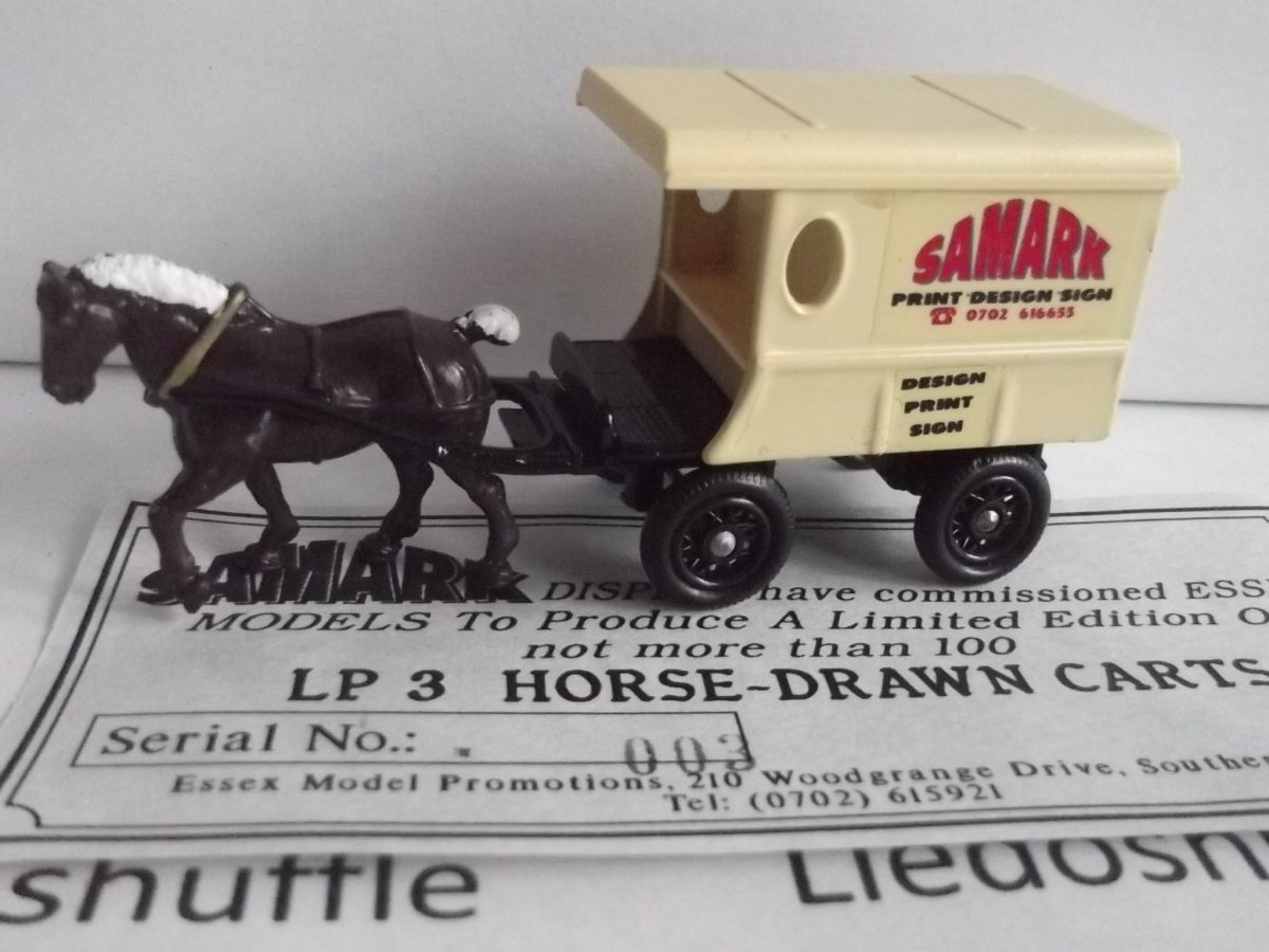 DG003, Code 3, Horse Drawn Delivery Van, Samark, Screen Process ...