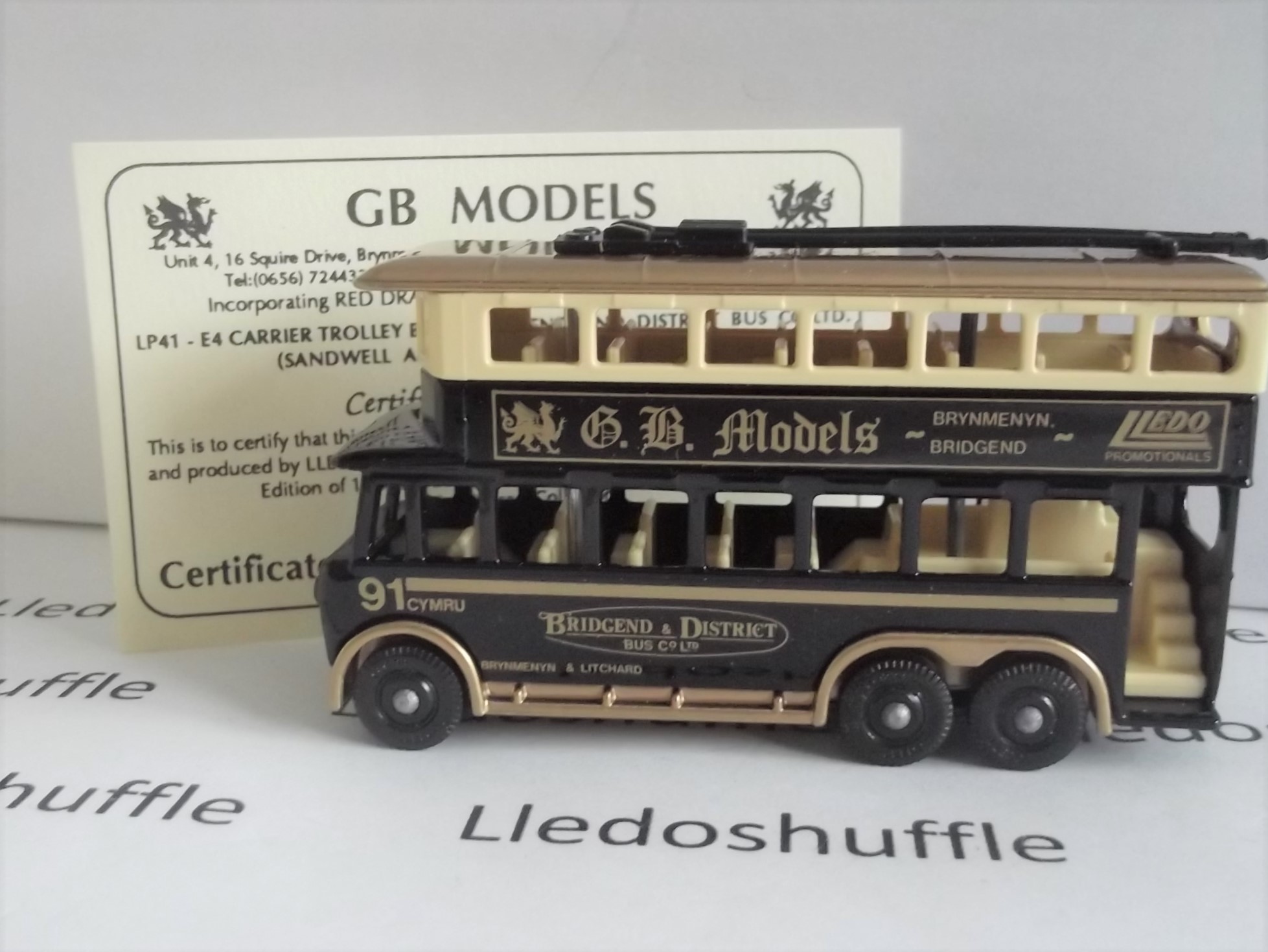 LP41019, Karrier E6 Trolley Bus, Bridgend & District Bus Co Ltd, GB Models – Lledo Models