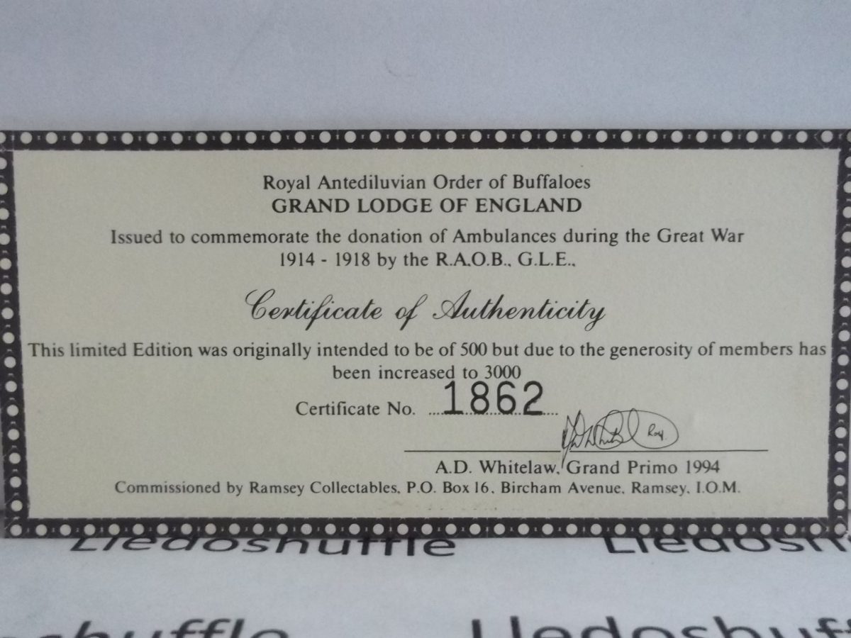 LP52022, Morris Parcels Van, Royal Antediluvian Order of Buffaloes ...