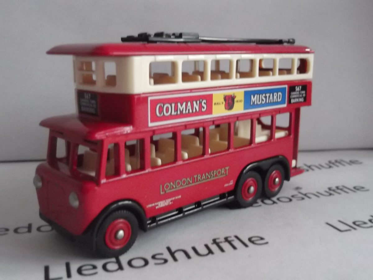 LP41-1001, Karrier E6 Trolley Bus, London Transport, Colman’s Mustard – Lledo Models