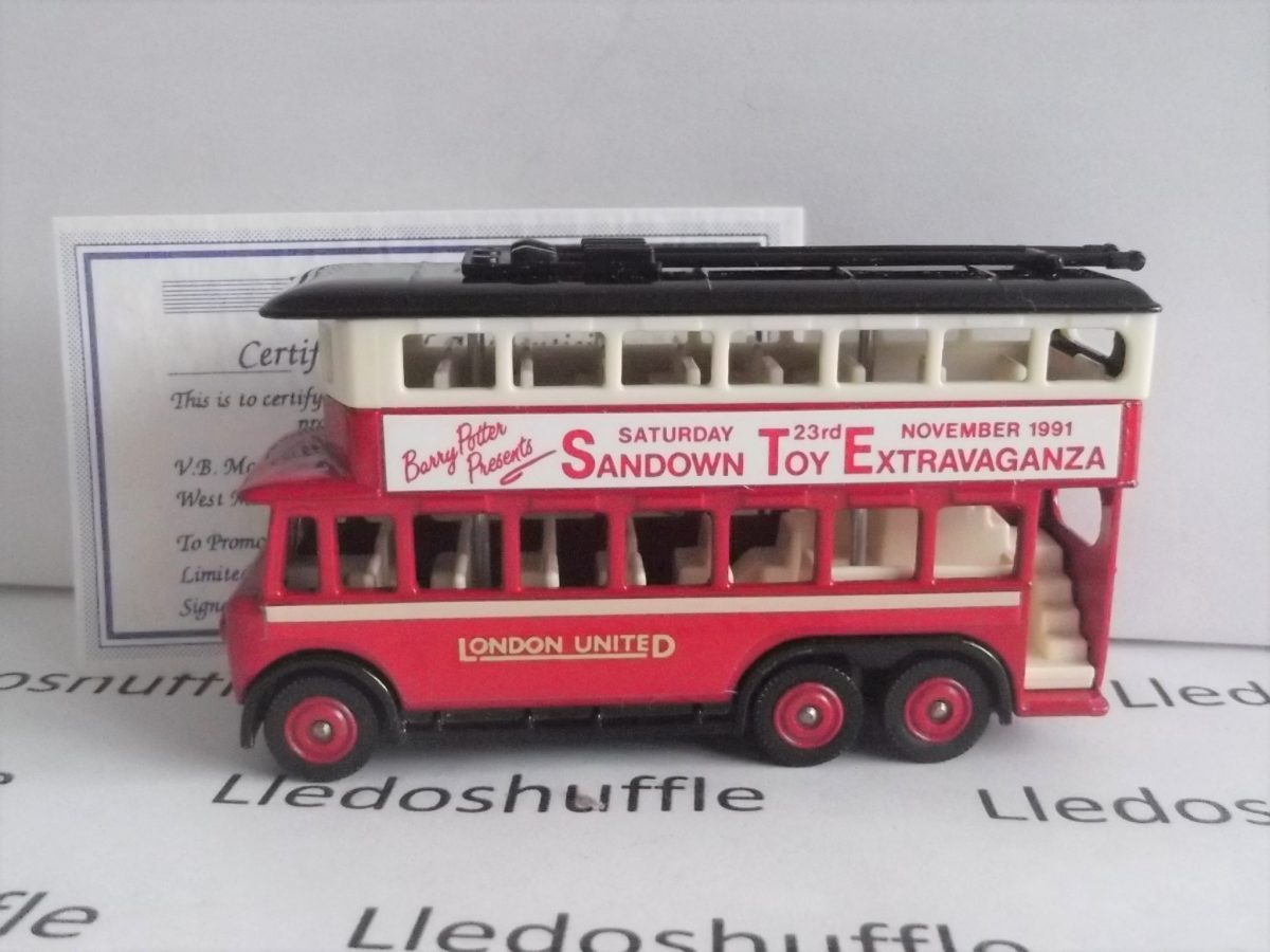 SP41007, Karrier E6 Trolley Bus, London United, Barry Potter presents Sandown Toy Extravaganza ...
