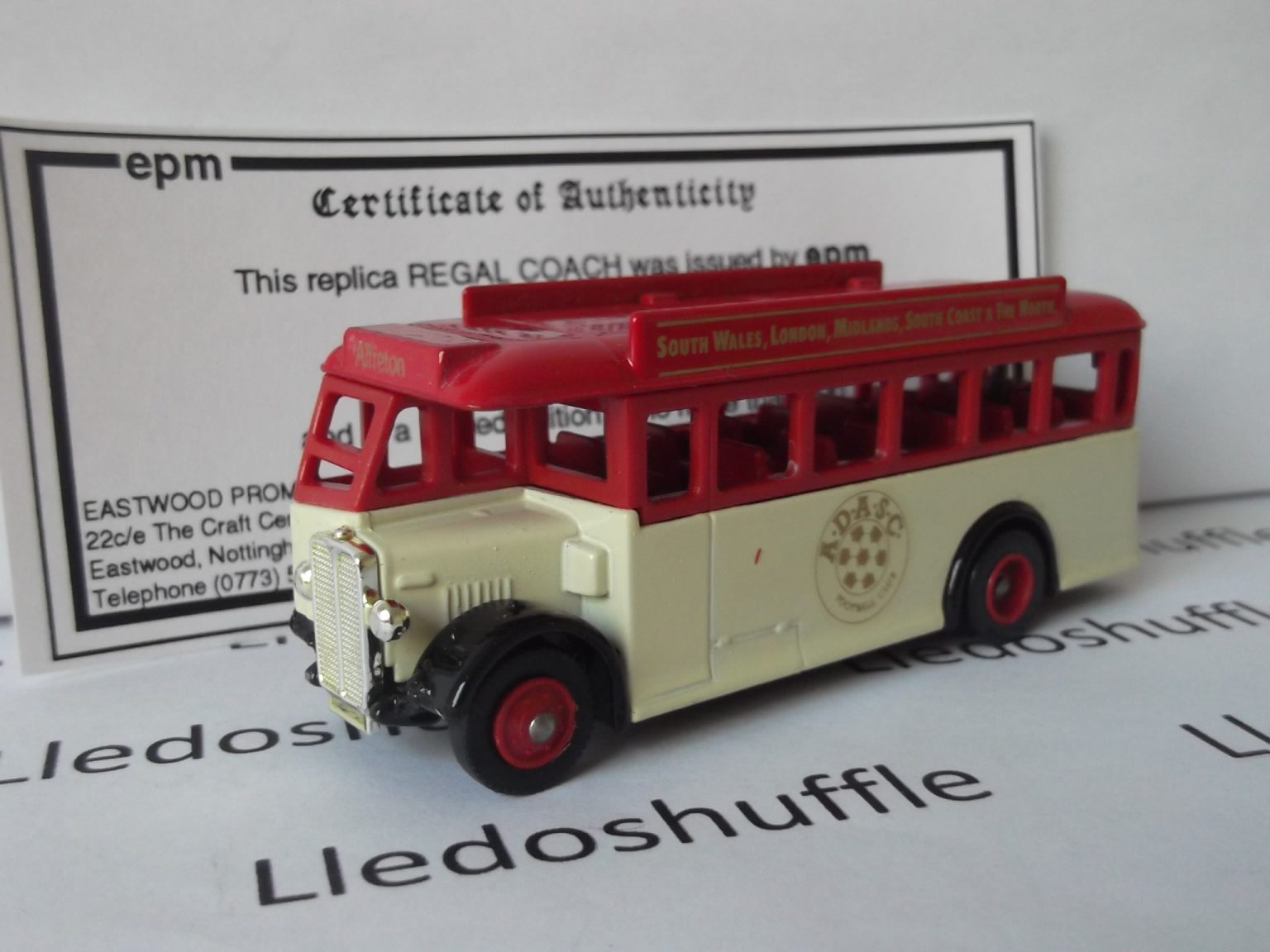 DG017, Code 3, AEC Regal Single Deck Bus, ADASC Football Club under 10 ...